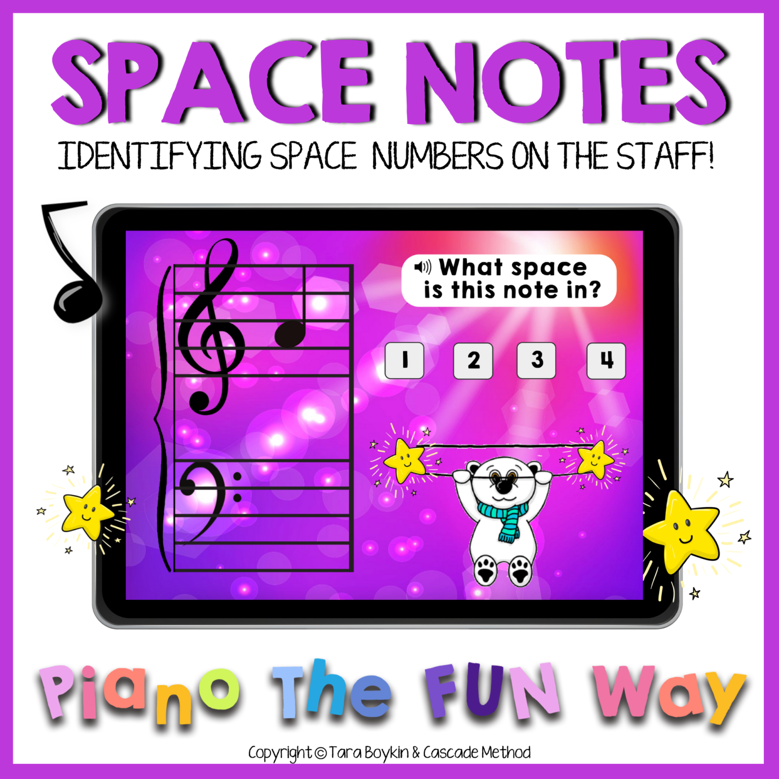 Space Notes Identifying Space Numbers On The Staff Cascade Method Space Notes Identifying Space Numbers On The Staff Cascade Method
