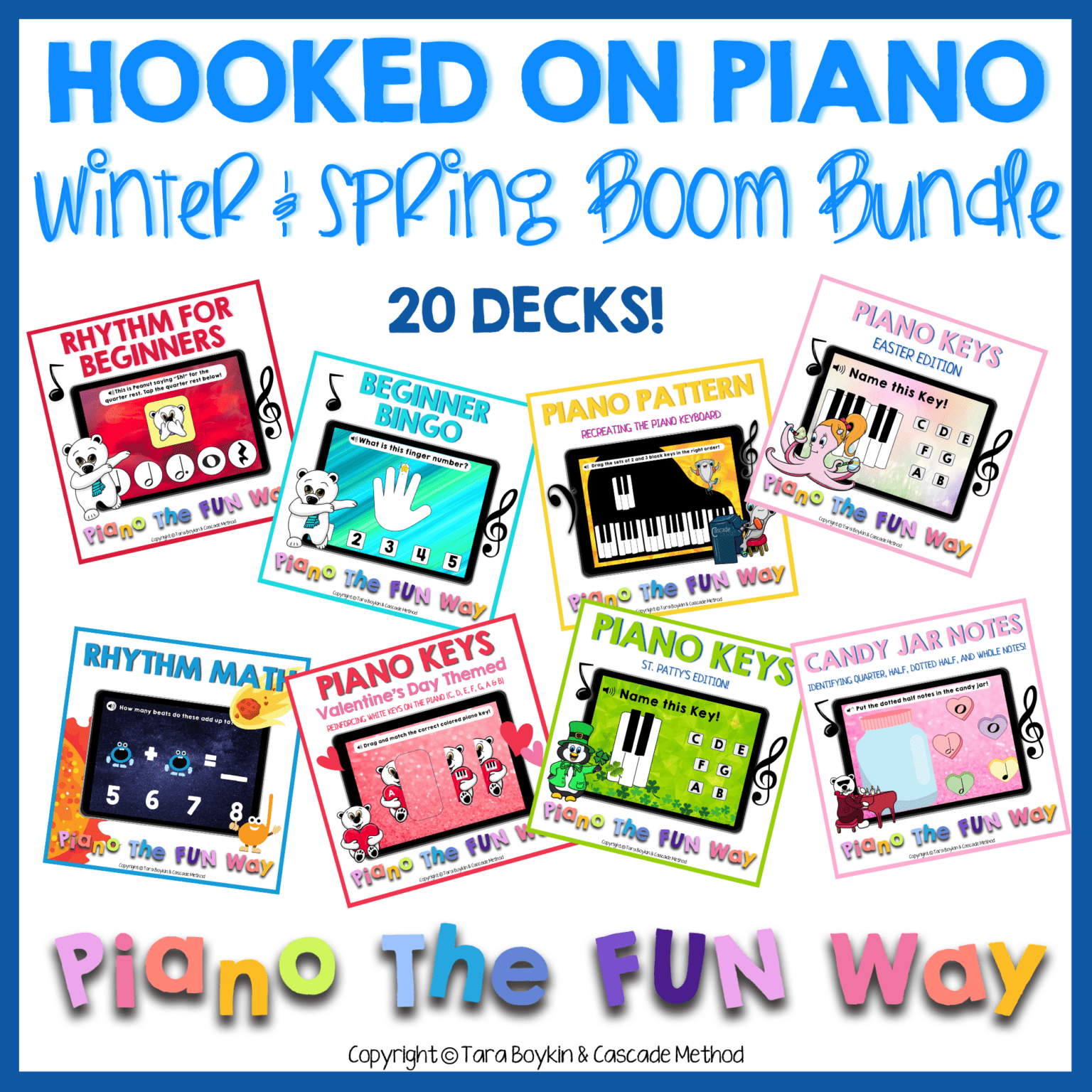 Hooked on Piano Bundle (Winter and Spring) - Cascade Method
