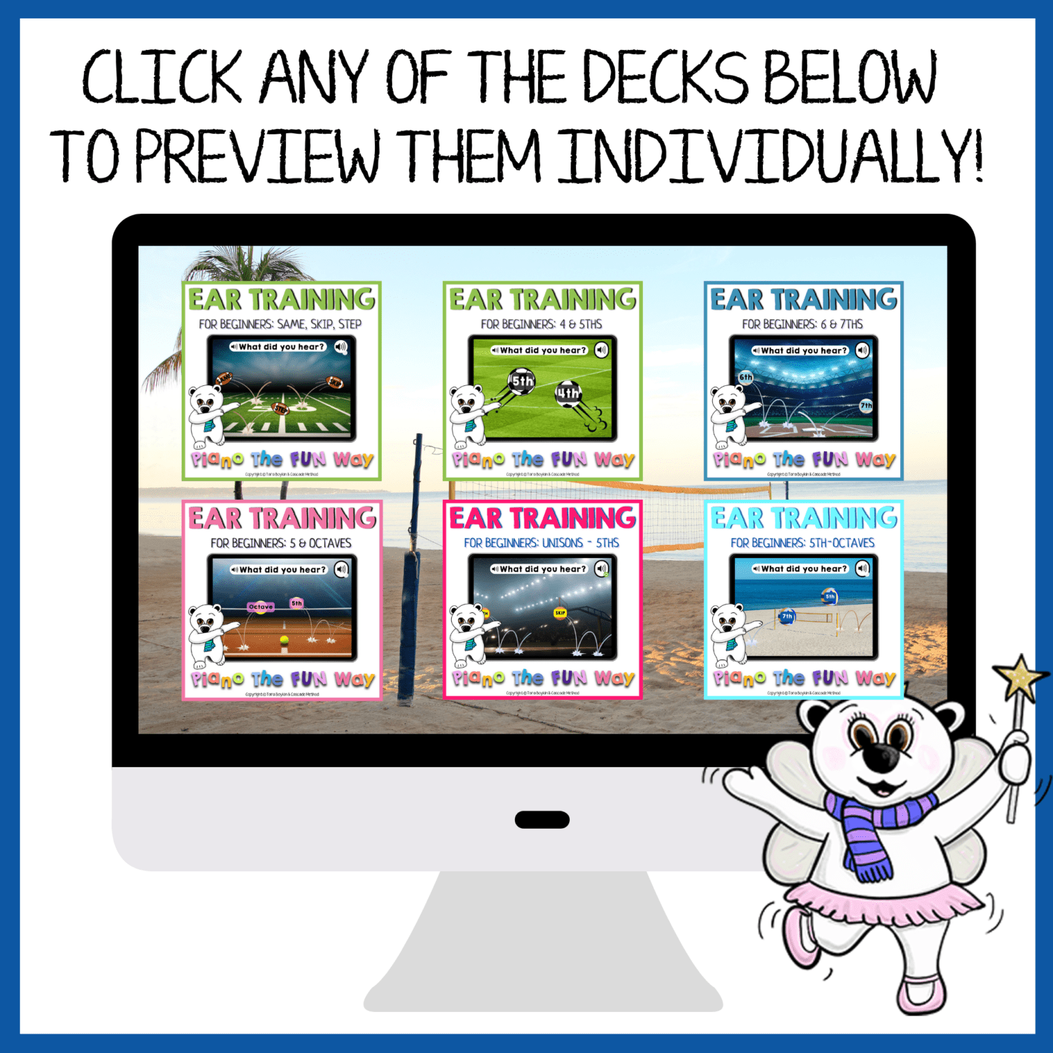 Ear Training Bundle (Sports Themed) - Cascade Method