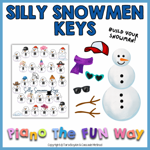 Silly Snowmen Keys - Cascade Method